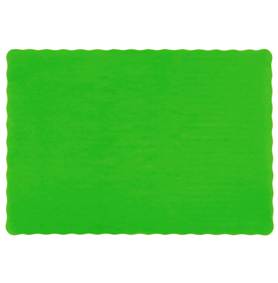 Kelly Green Paper Placemats With Scalloped Edge, 10" X 14" (pack of 50 ...