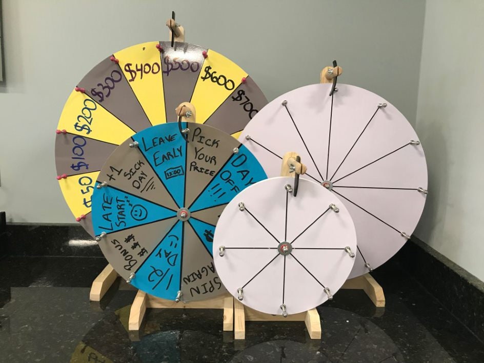 Woodwell 16 Inch White Tabletop Raffle Spinning Prize Wheel - Etsy ...