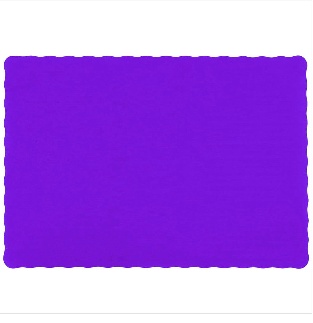 Purple Paper Placemats With Scalloped Edge, 10" X 14" (pack of 50) - Etsy