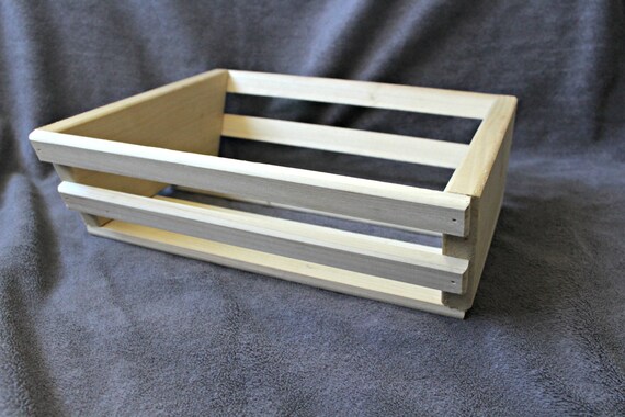 Wooden Basket Storage Basket Handmade Organization | Etsy