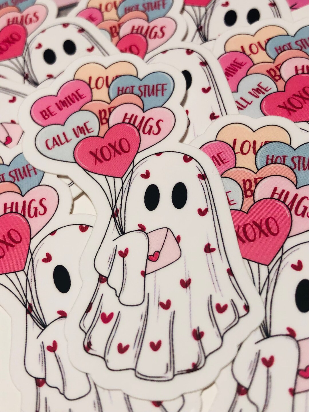 Scary Cute Valentine’s Sticker - READY TO SHIP. Ghost Sticker. Funny ...
