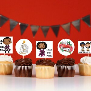 Hamilton Cupcake Toppers - Set of 12. Hamilton Party Theme. Hamilton ...
