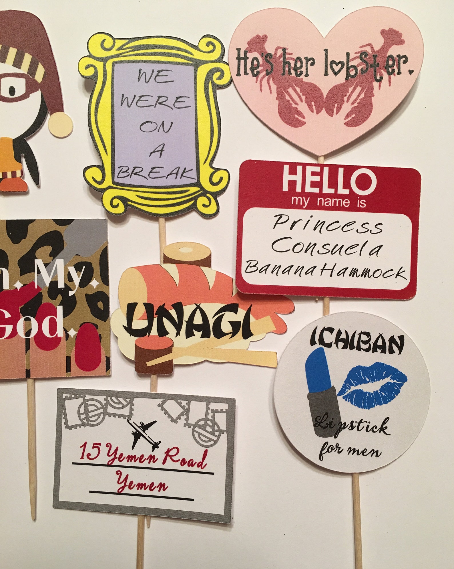 Friends Party Cupcake Toppers. Friends TV Show Theme. Friends Quotes ...