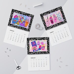 Wall Calendars, Millennial Nostalgia 2025 Calendar, Cute Yearly Planner ...
