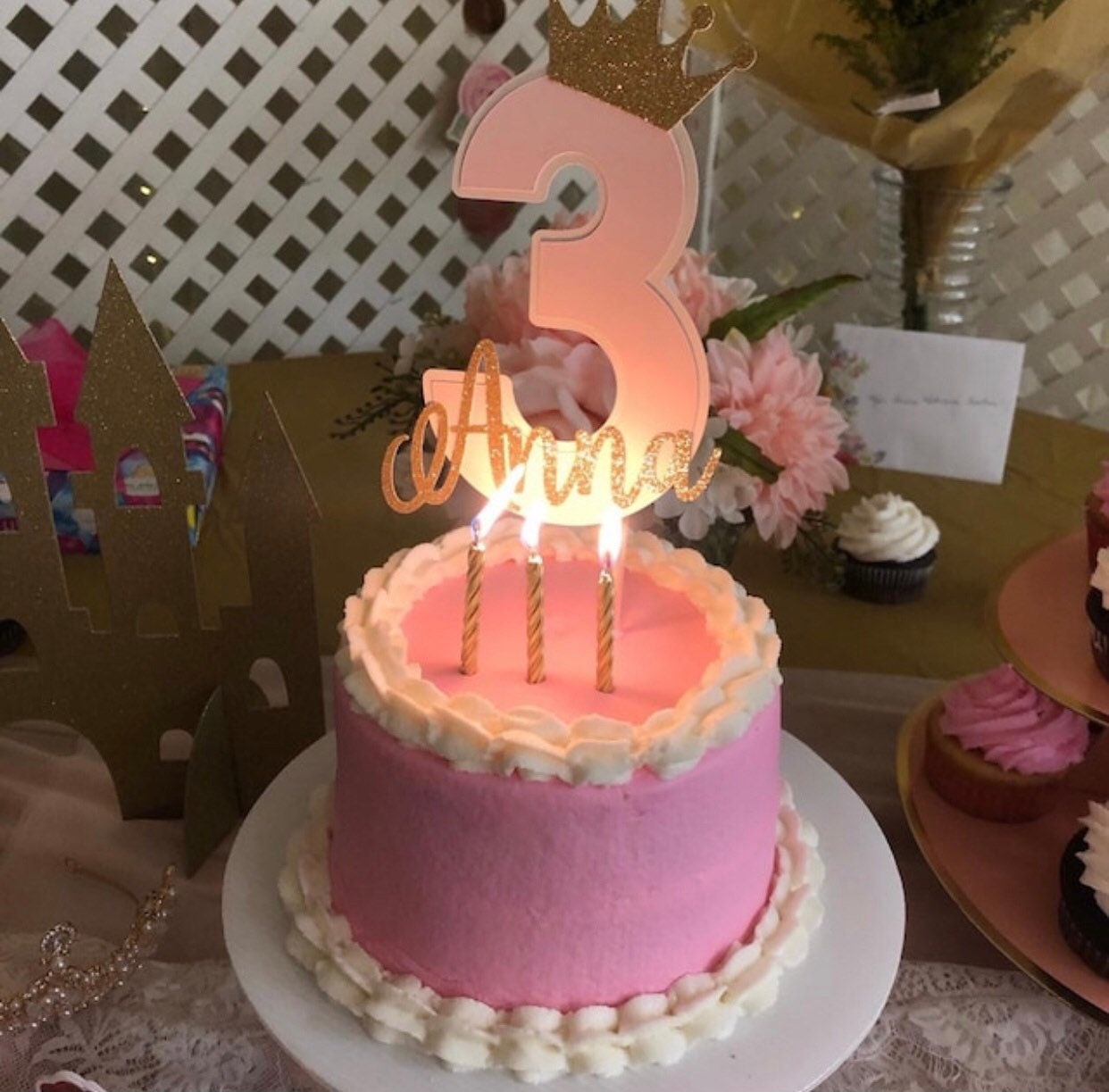 Princess Cake Topper. PERSONALIZED First Birthday Cake Topper. Smash ...