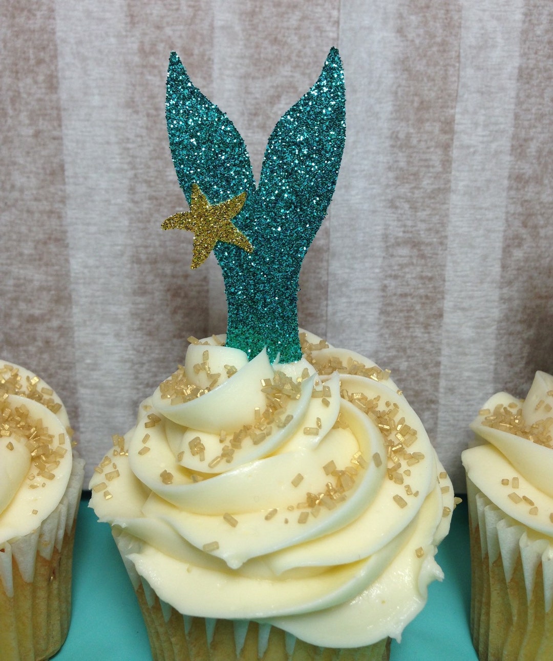 Mermaid Tail Cupcake Toppers - Set of 12 | Under the Sea Birthday Decor ...