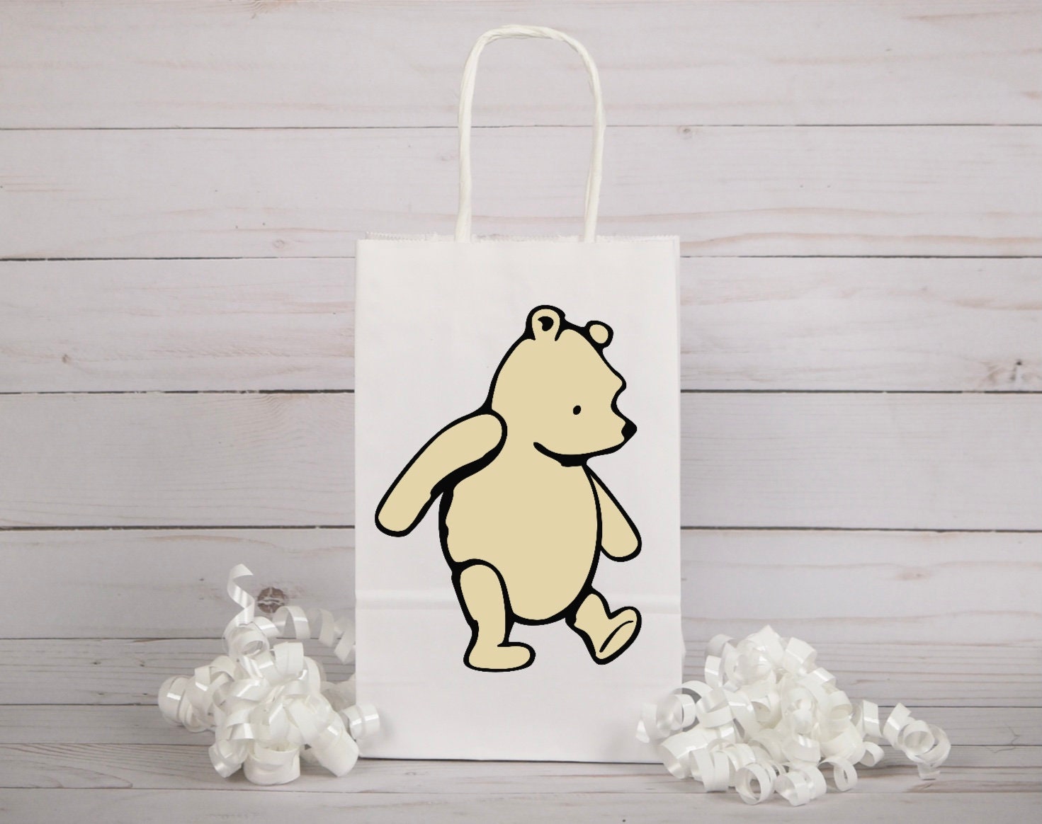 Classic Bear Balloon Stickers Set of 6. Pooh Bear Theme - Etsy