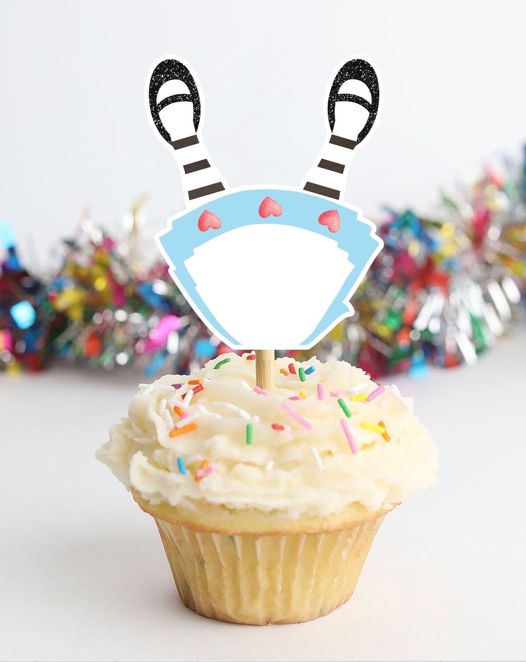 Wonderland Cupcake Toppers Set of 12. Upside Down Alice. Down the ...