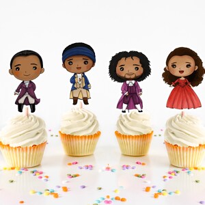 Hamilton Inspired Cupcake Toppers - Set of 12. - Etsy