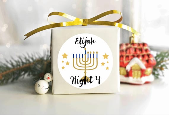Personalized Hanukkah Stickers Set of 8. Hanukkah Gift | Etsy