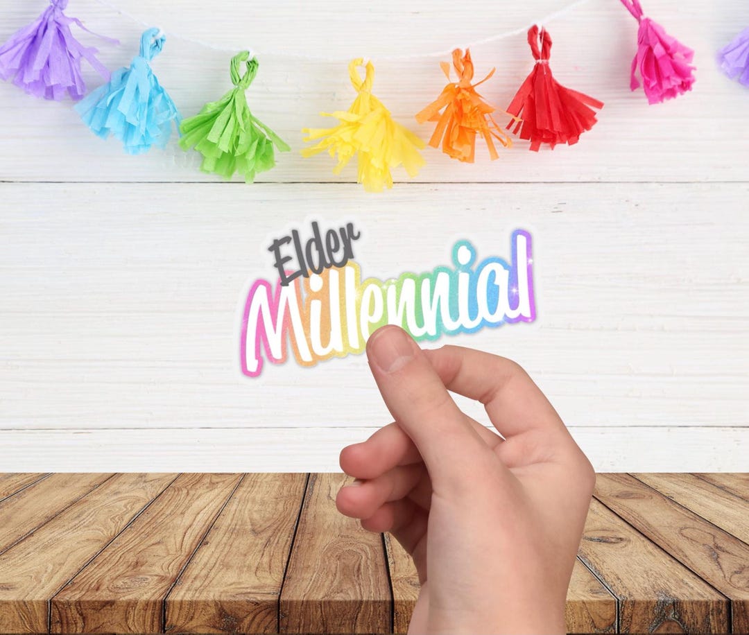 Elder Millennial Sticker. Millennial Sticker. 90s Nostalgia Sticker ...