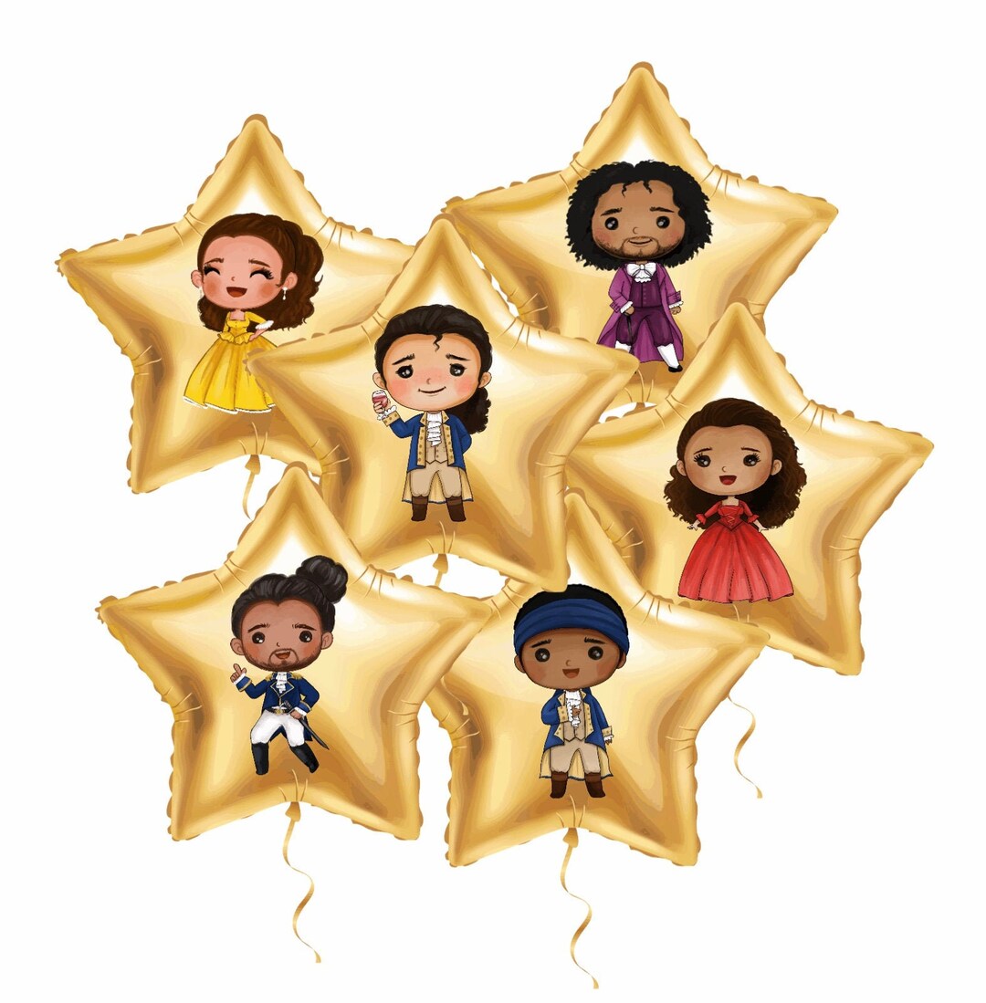 Hamilton Inspired Balloon Stickers (set 2) - Set of 6. Hamilton Party ...