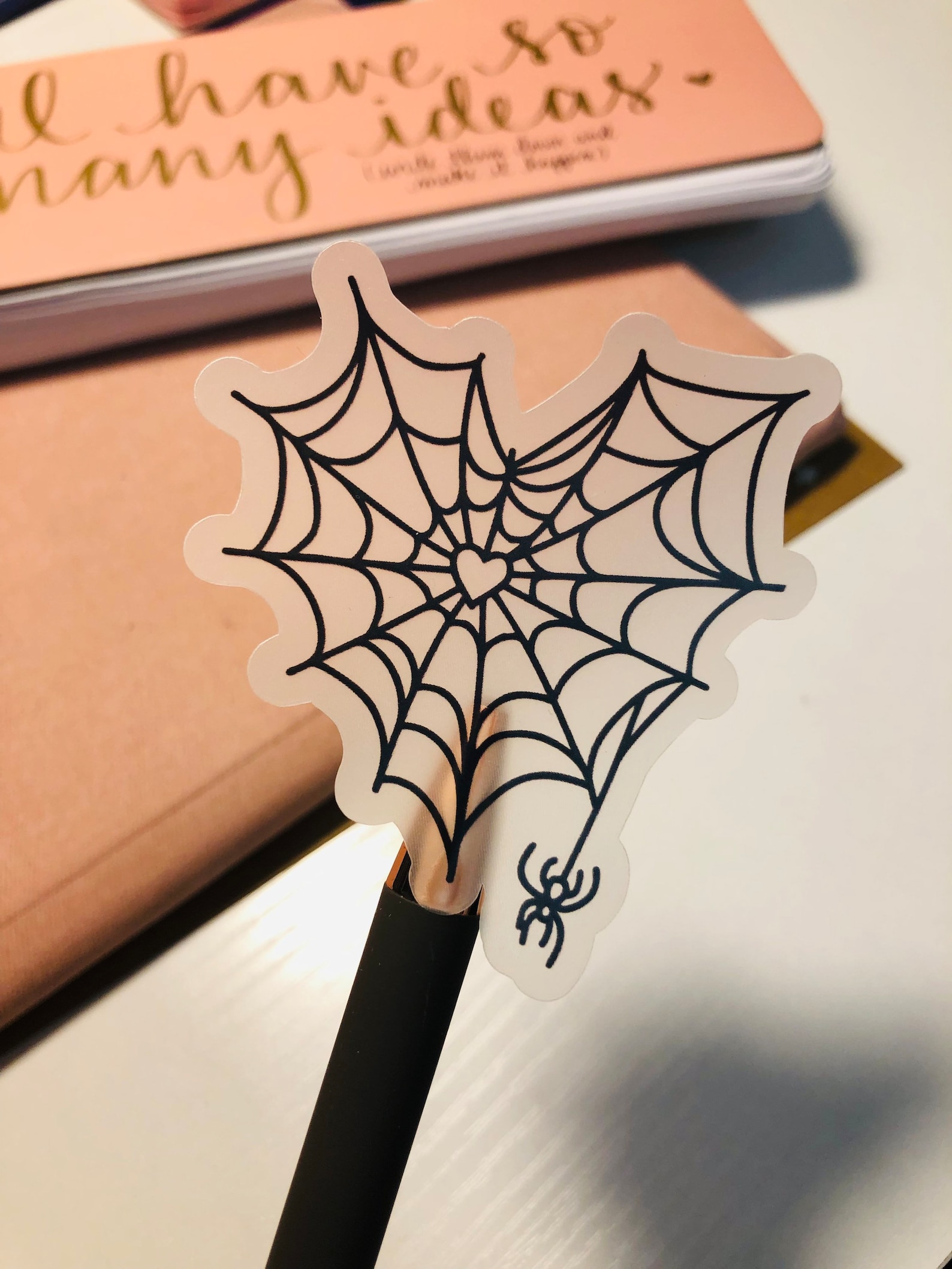 Spiderweb Sticker. Halloween Sticker. Clear Sticker. - Etsy