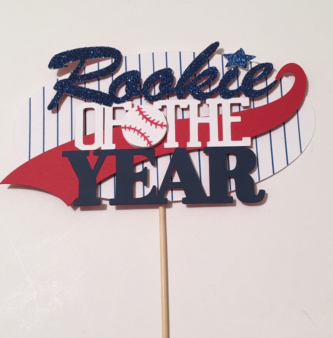 Baseball Cake Topper. Rookie of the Year. Baseball Smash Cake. - Etsy