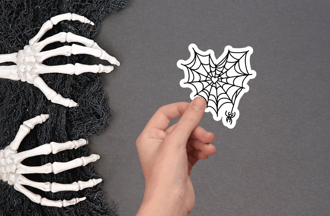Spiderweb Sticker. Halloween Sticker. Clear Sticker. - Etsy