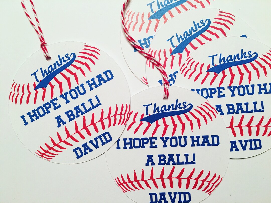 Baseball Party Tags | Baseball Theme | First Birthday | Gift Bag Tags ...