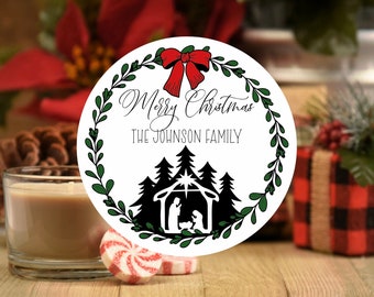 Religious Christmas Stickers - Etsy