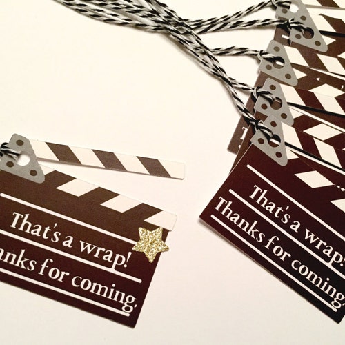 Movie Night Tags Party Favor Tag Birthday Gift Thank You - Etsy