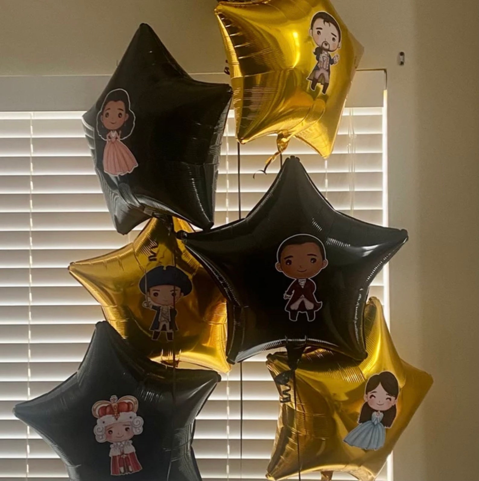 Hamilton Inspired Balloon Stickers Set of 6. Hamilton Party | Etsy