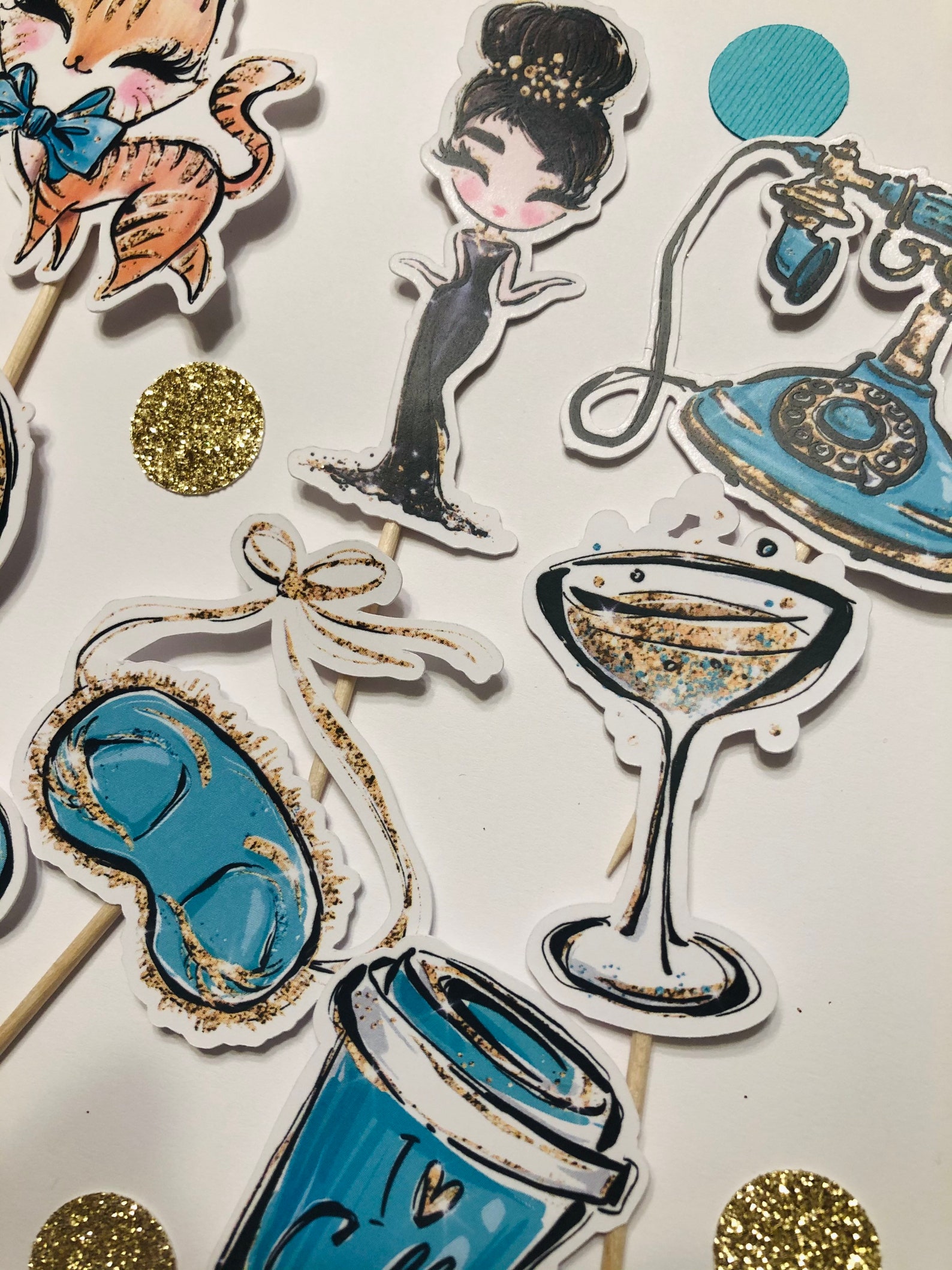 Breakfast at Tiffany’s Cupcake Toppers - Set of 12. Bridal Shower ...
