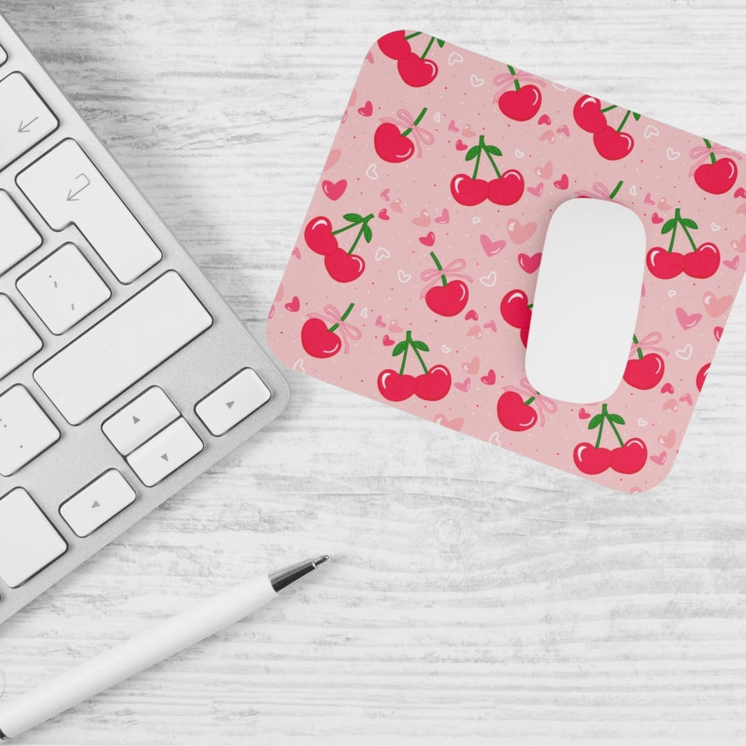 Cute Cherry Mouse Pad, Kawaii Desk Accessories, Office Decor, Gift for ...