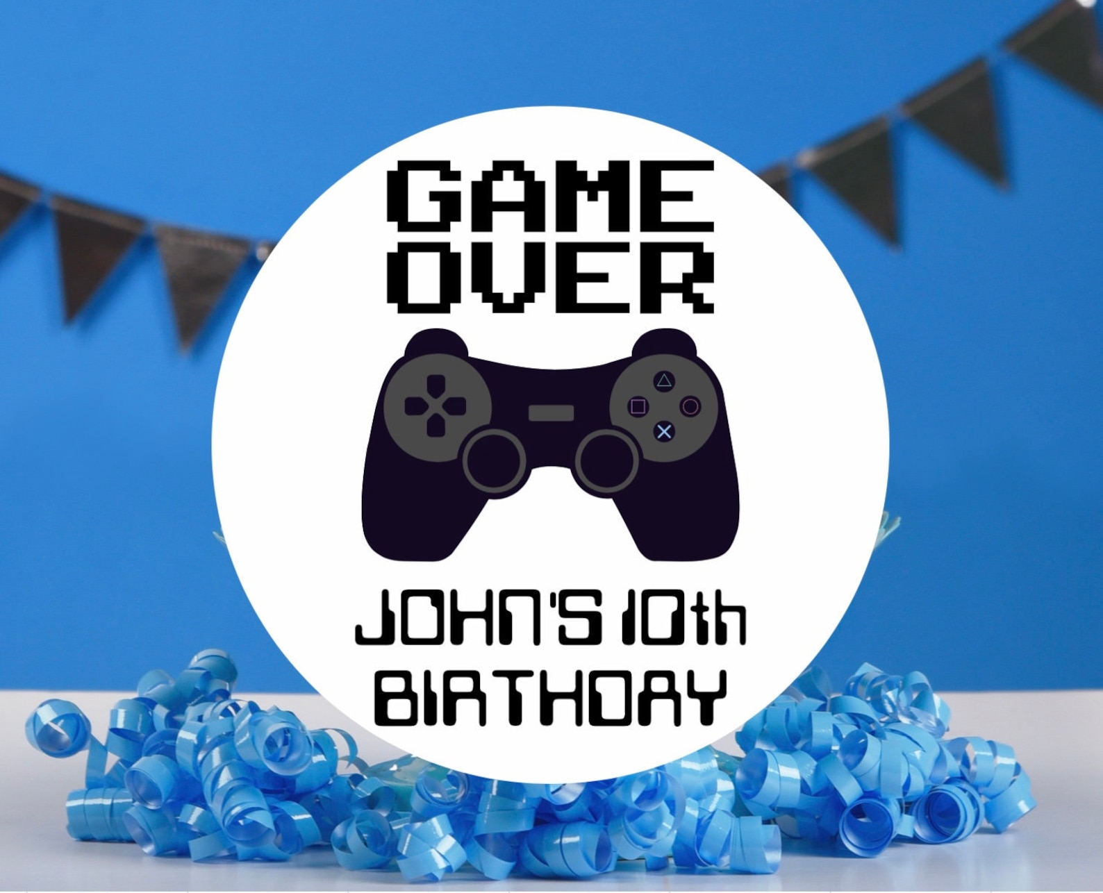 Gamer Birthday Stickers. Video Game Party Favor Stickers. - Etsy