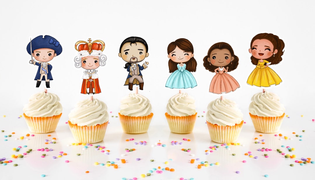 Hamilton Inspired Cupcake Toppers - Set of 12. - Etsy