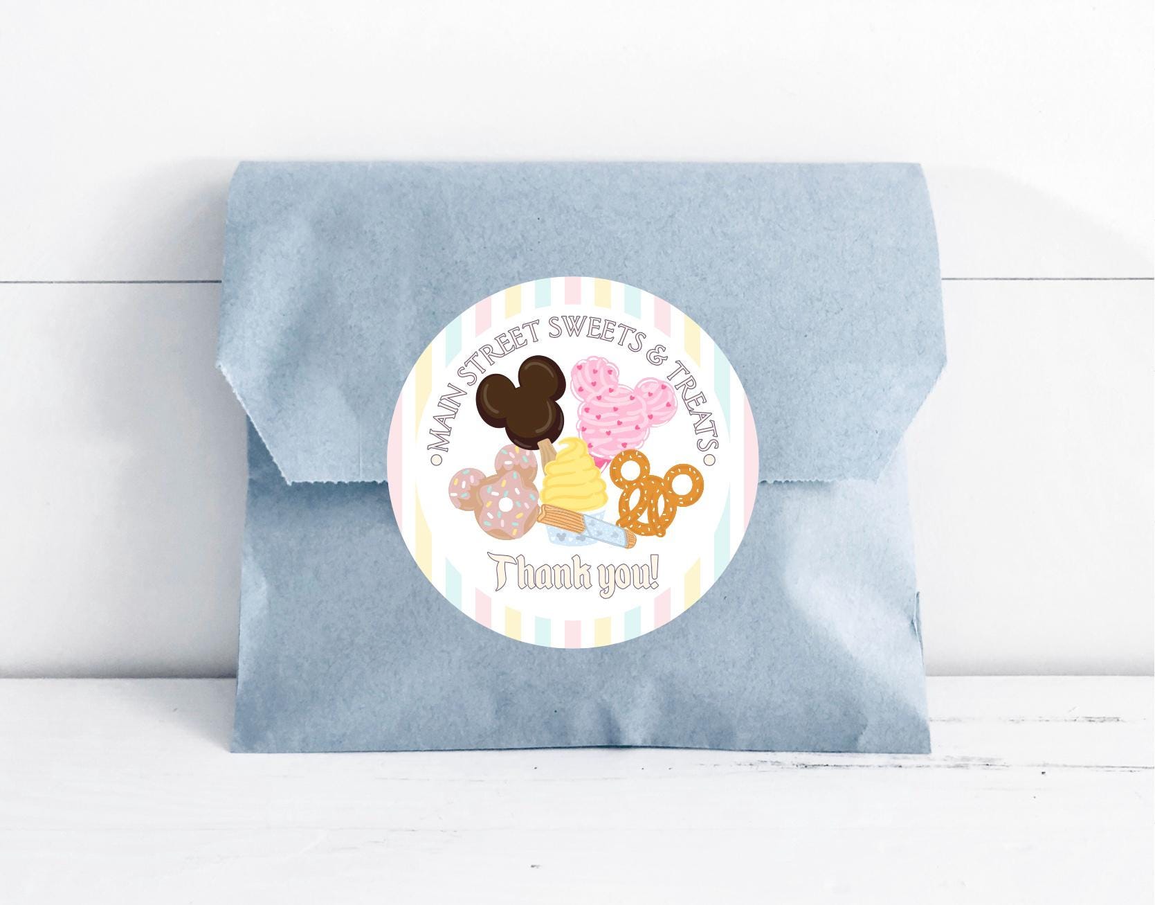 Candy Shop Favor Stickers, Main Street Treats, Goodie Bag Labels - Etsy