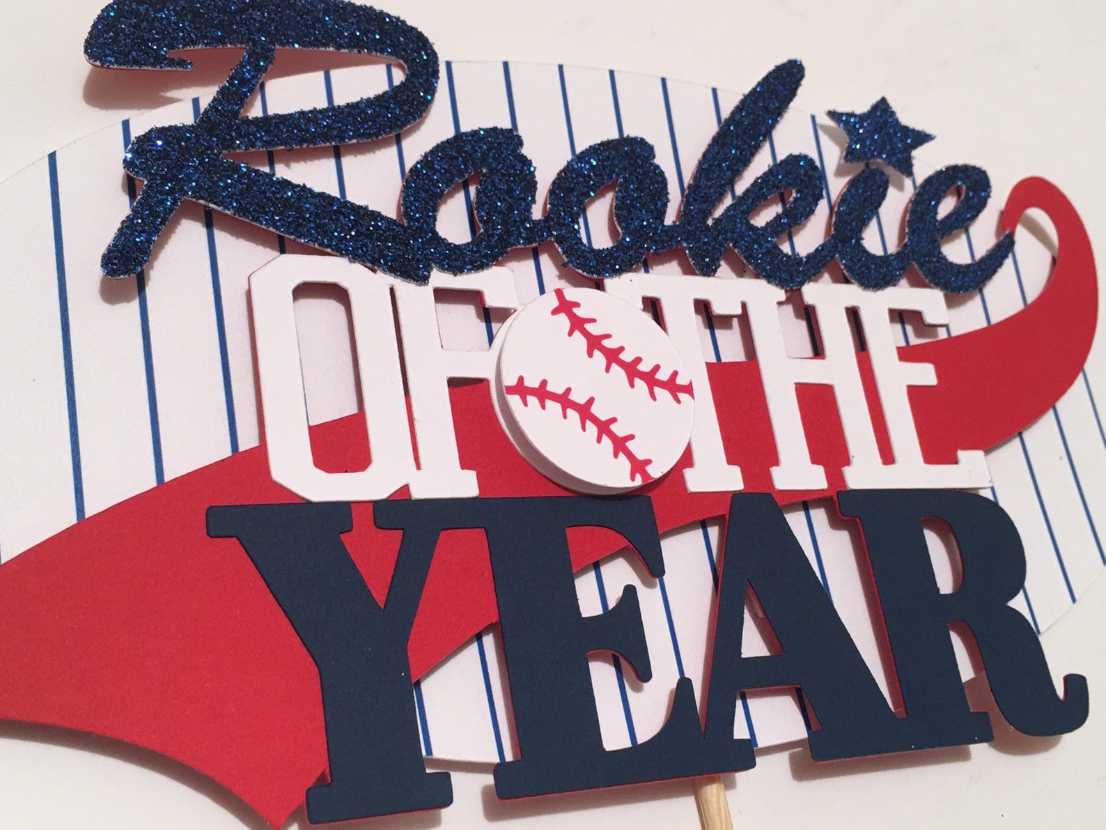 Baseball Cake Topper. Rookie of the Year. Baseball Smash Cake. - Etsy