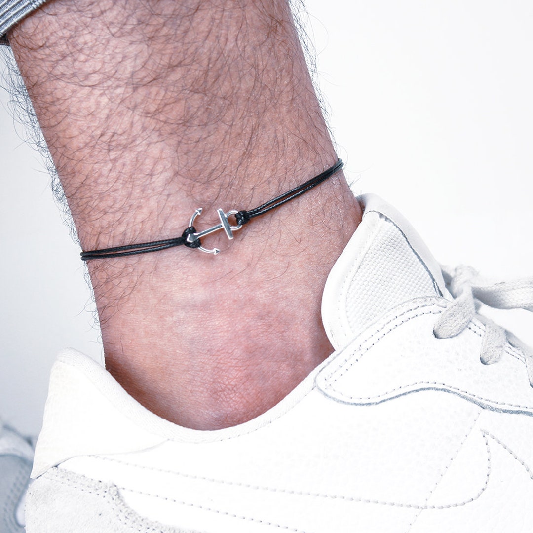 Mens Anchor Anklet , Beach Anklet , Boho Anklet , Mens Gift , Anklet ...
