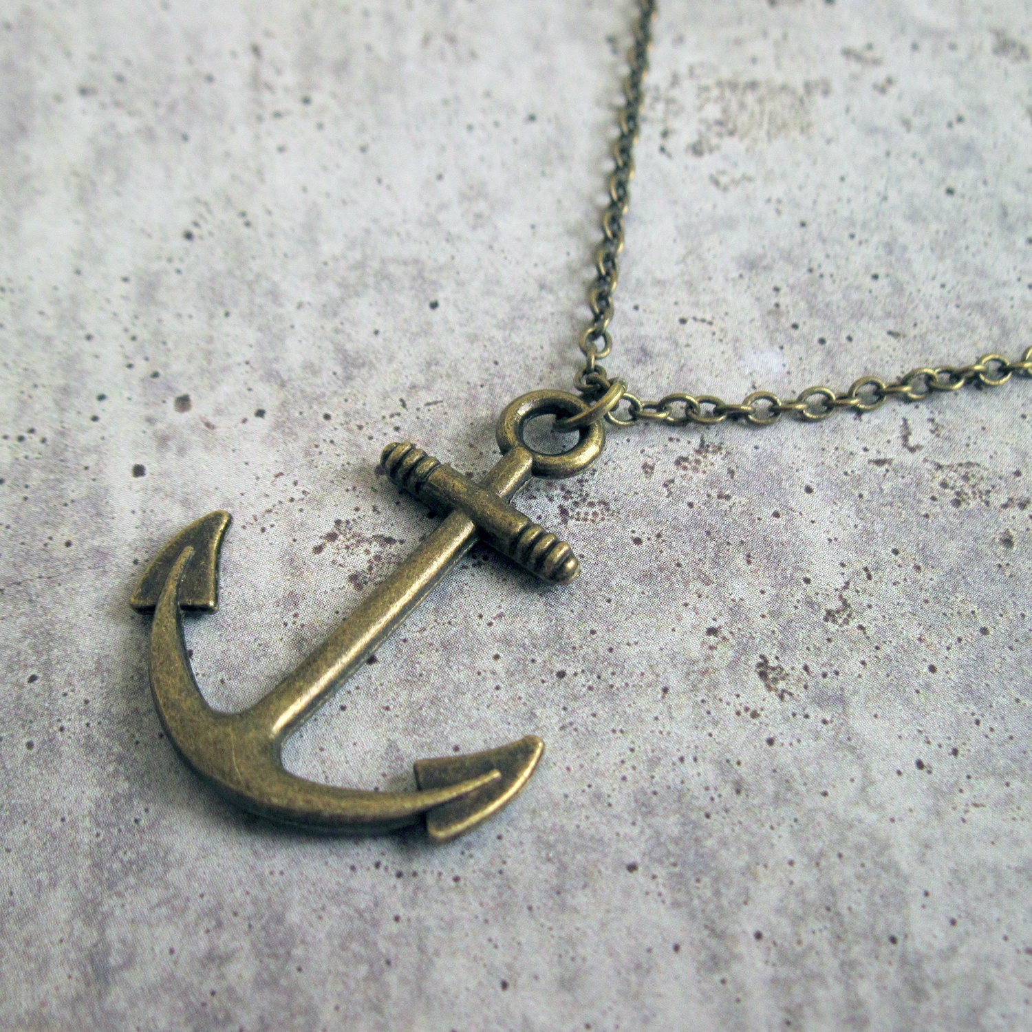 Mens Anchor Necklace Mens Anchor Pendant Guys Necklace Etsy