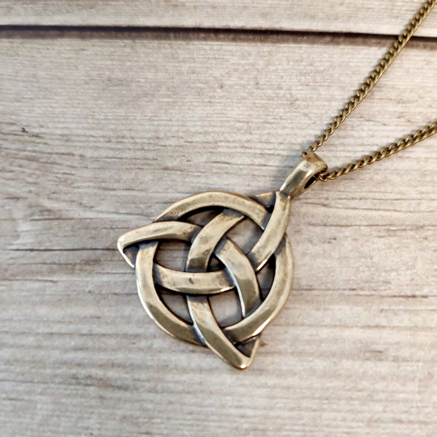 Bronze Celtic Knot Necklace Celtic Jewelry Mens Necklace | Etsy