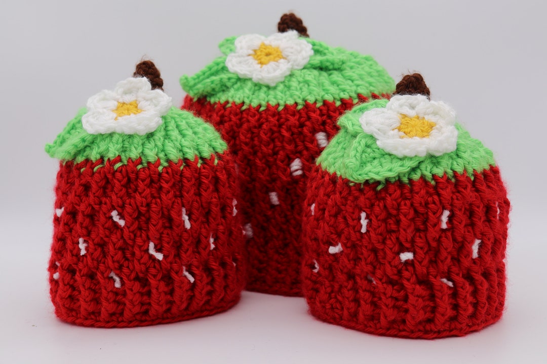 Crochet Strawberry Hat - Etsy