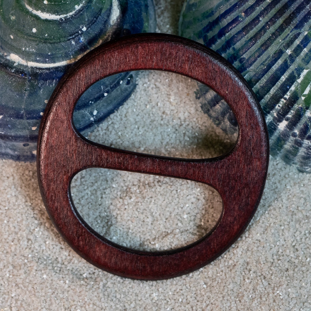 Wooden Scarf Ring, Size M, Ideal for Light and Heavier Scarves and ...