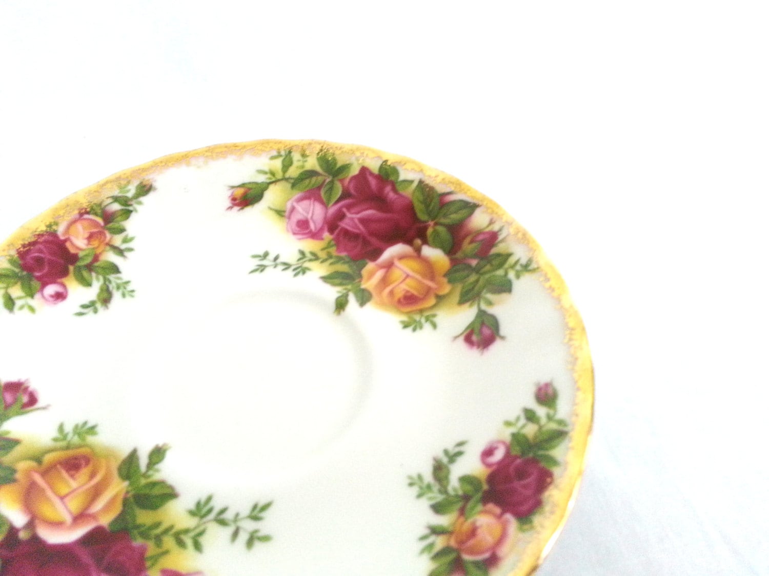 Vintage Royal Albert 1962 Old Country Roses Bone China Saucer - Etsy