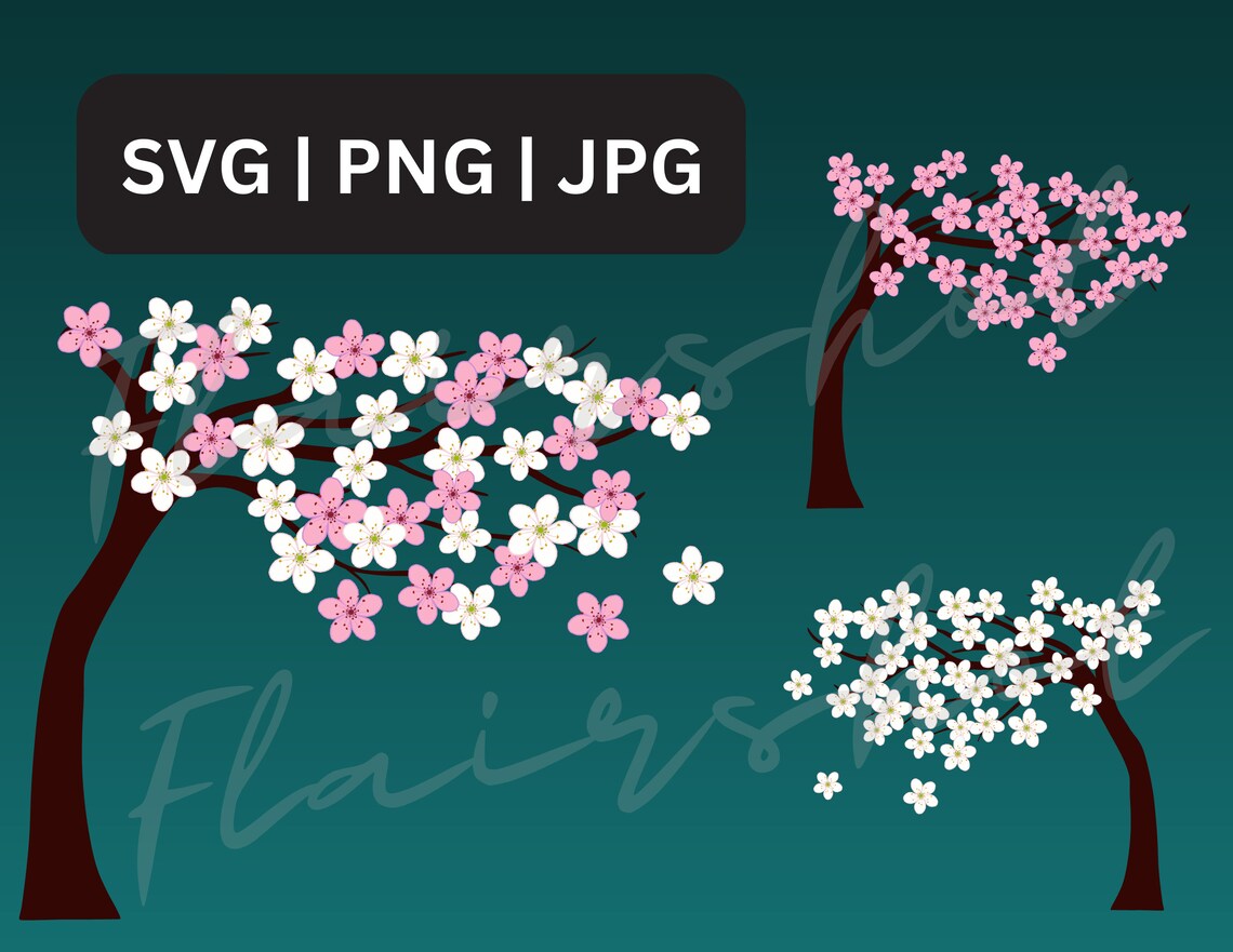 Cherry Blossom Tree SVG, Sakura Tree Svg, Digital Clip Art, INSTANT ...