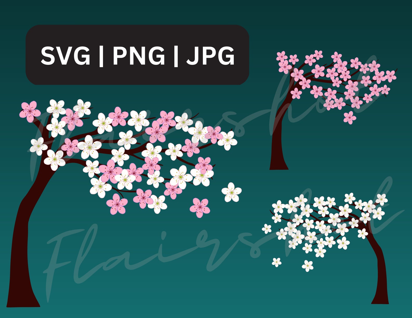 Cherry Blossom Tree SVG, Sakura Tree Svg, Digital Clip Art, INSTANT ...