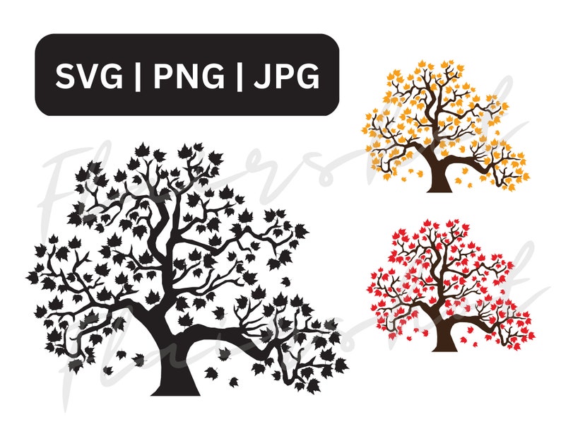 Maple Tree SVG, Maple Leaves, Digital Clip Art, INSTANT DOWNLOAD - Etsy