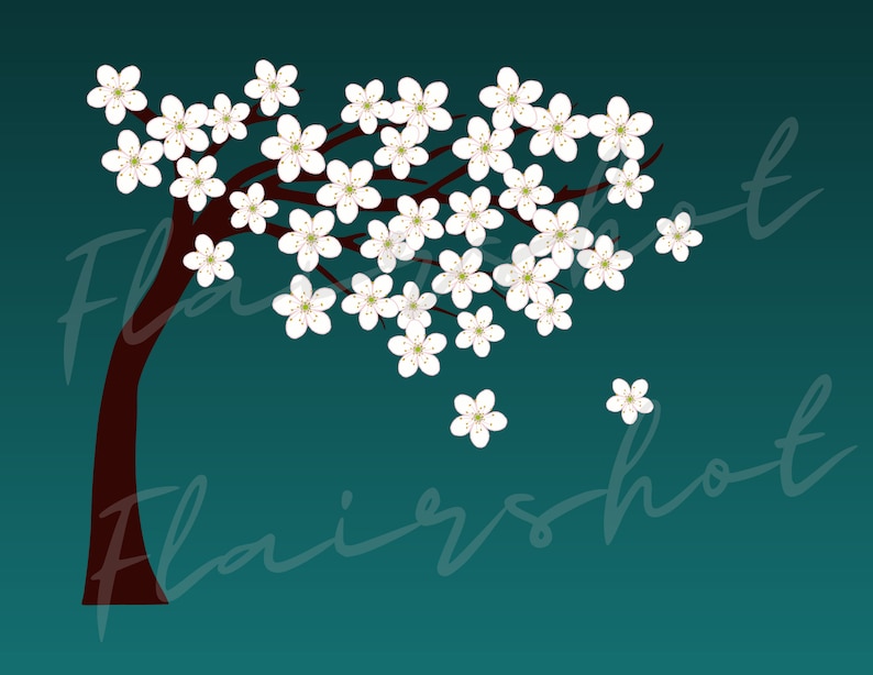 Cherry Blossom Tree SVG, Sakura Tree Svg, Digital Clip Art, INSTANT ...