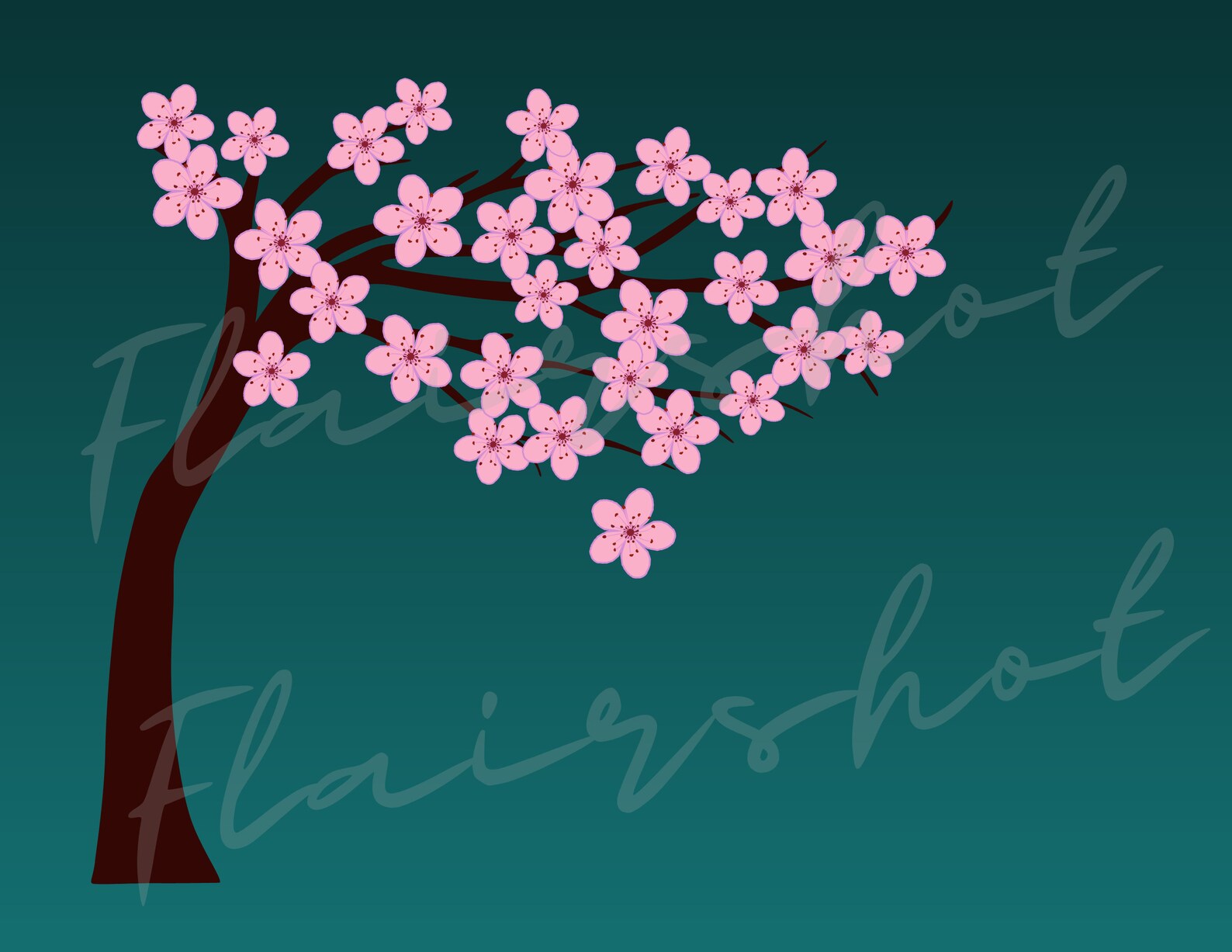 Cherry Blossom Tree SVG, Sakura Tree Svg, Digital Clip Art, INSTANT ...