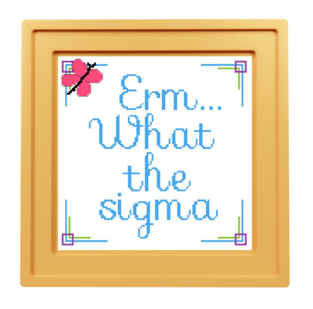 What the Sigma Cross Stitch Pattern - Etsy