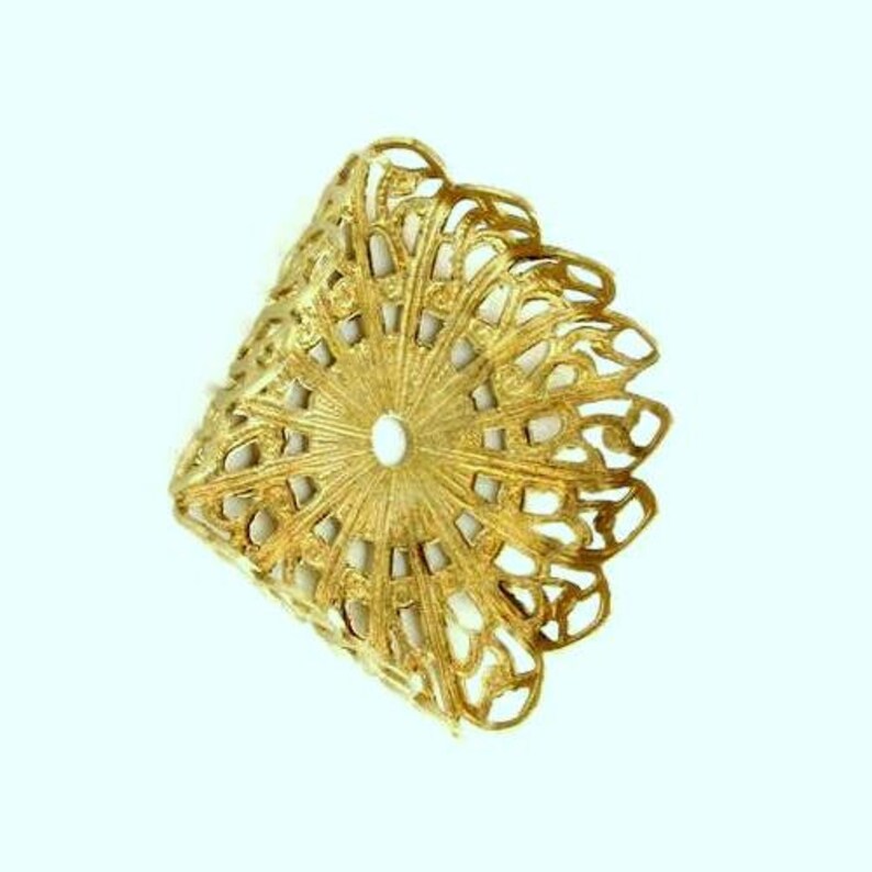 Square Filigree Setting 26mm Square Filigree Frame Brass | Etsy