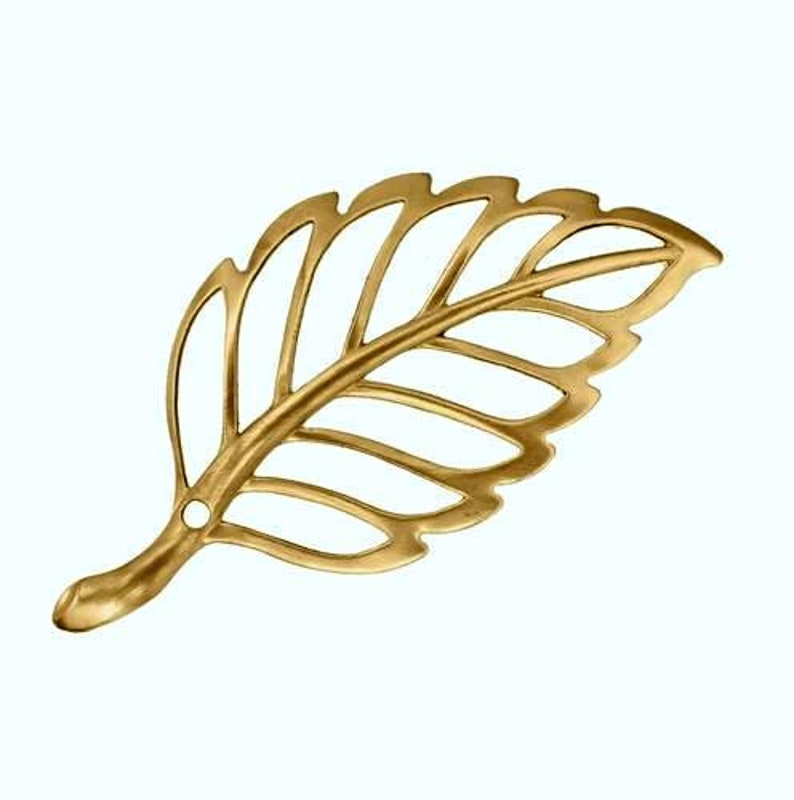 LARGE Leaf Filigree Pendant Cutout Leaf Pendant Stamping | Etsy