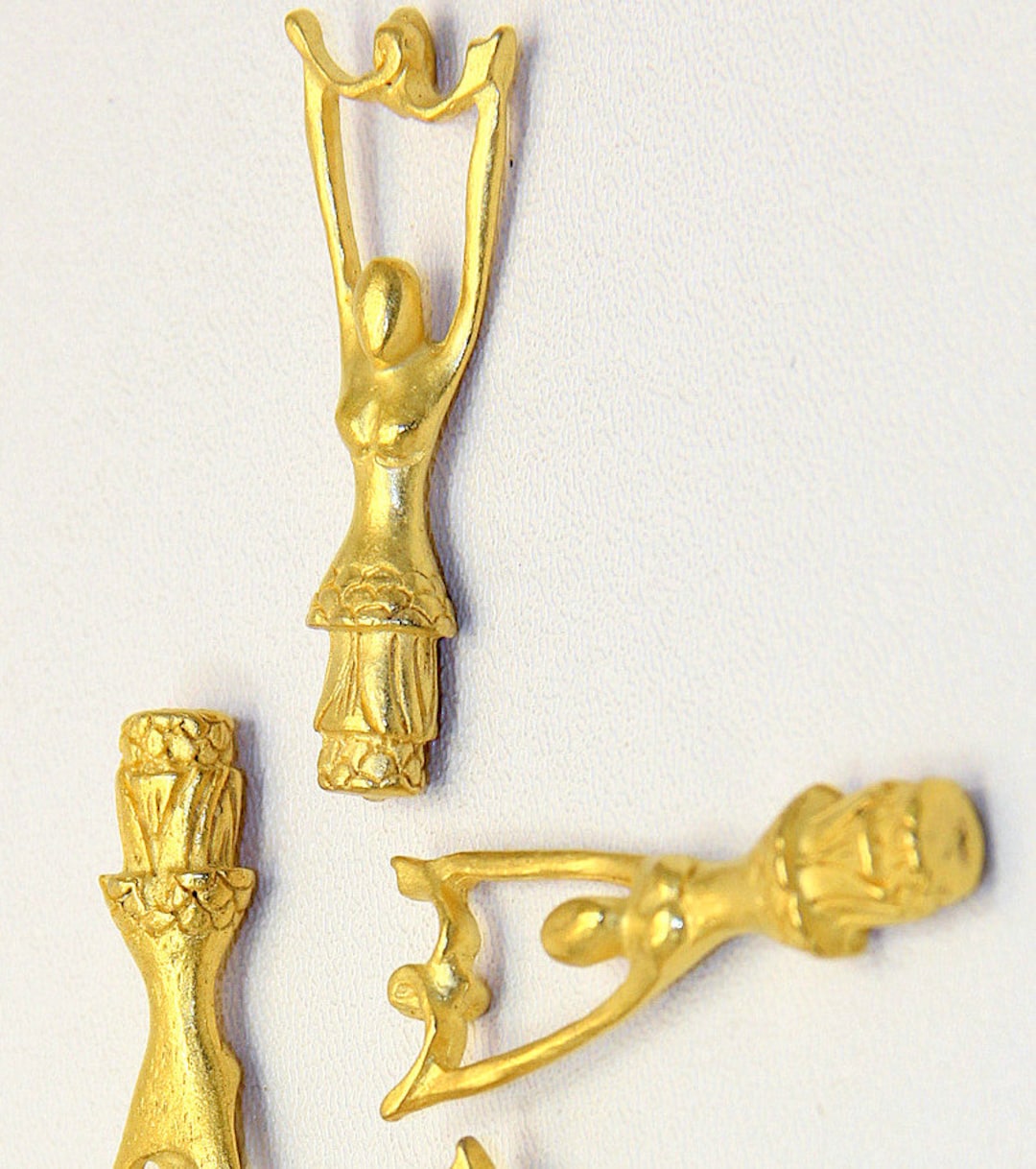 GODDESS Pendant Gold Necklace, Amulet Pendant Brass Ball Chain Vintage ...