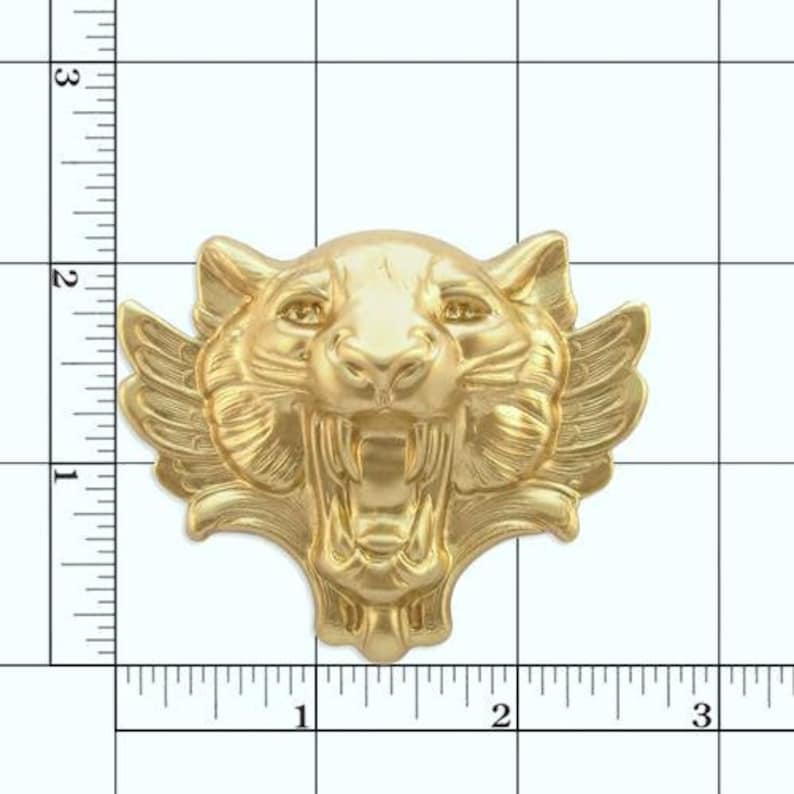Tiger Raw Brass Stamping Saber Tooth Tiger Brass Stamping USA - Etsy