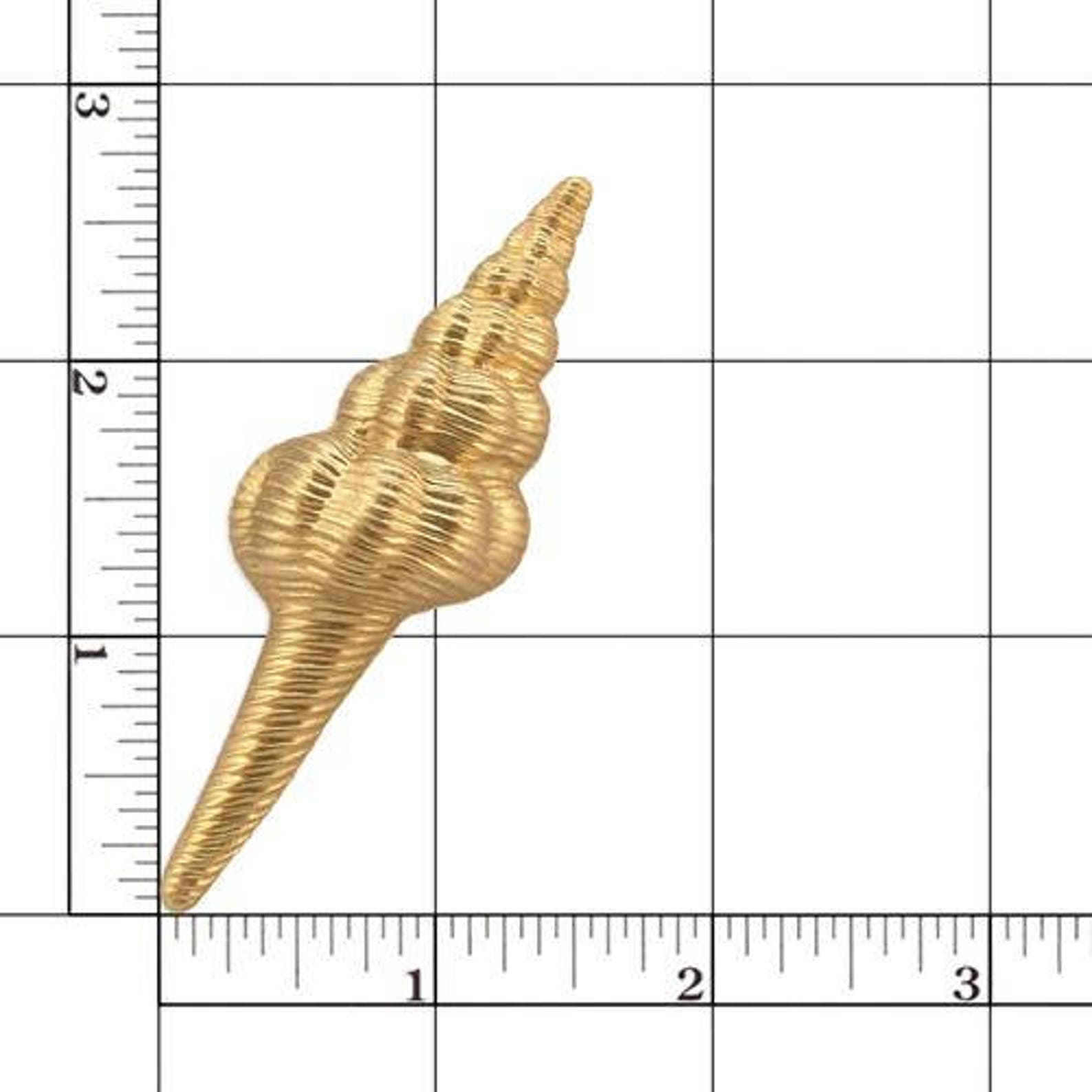 Large Sea Shell Brass Stamping EXTRA LARGE Nautical Sea Shell - Etsy