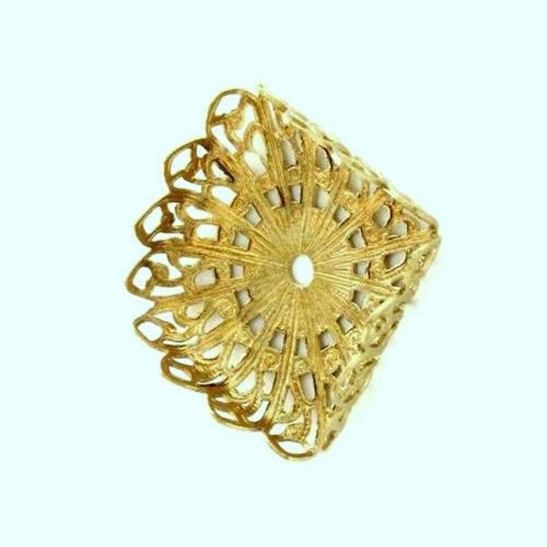 Square Filigree Setting 26mm Square Filigree Frame Brass | Etsy