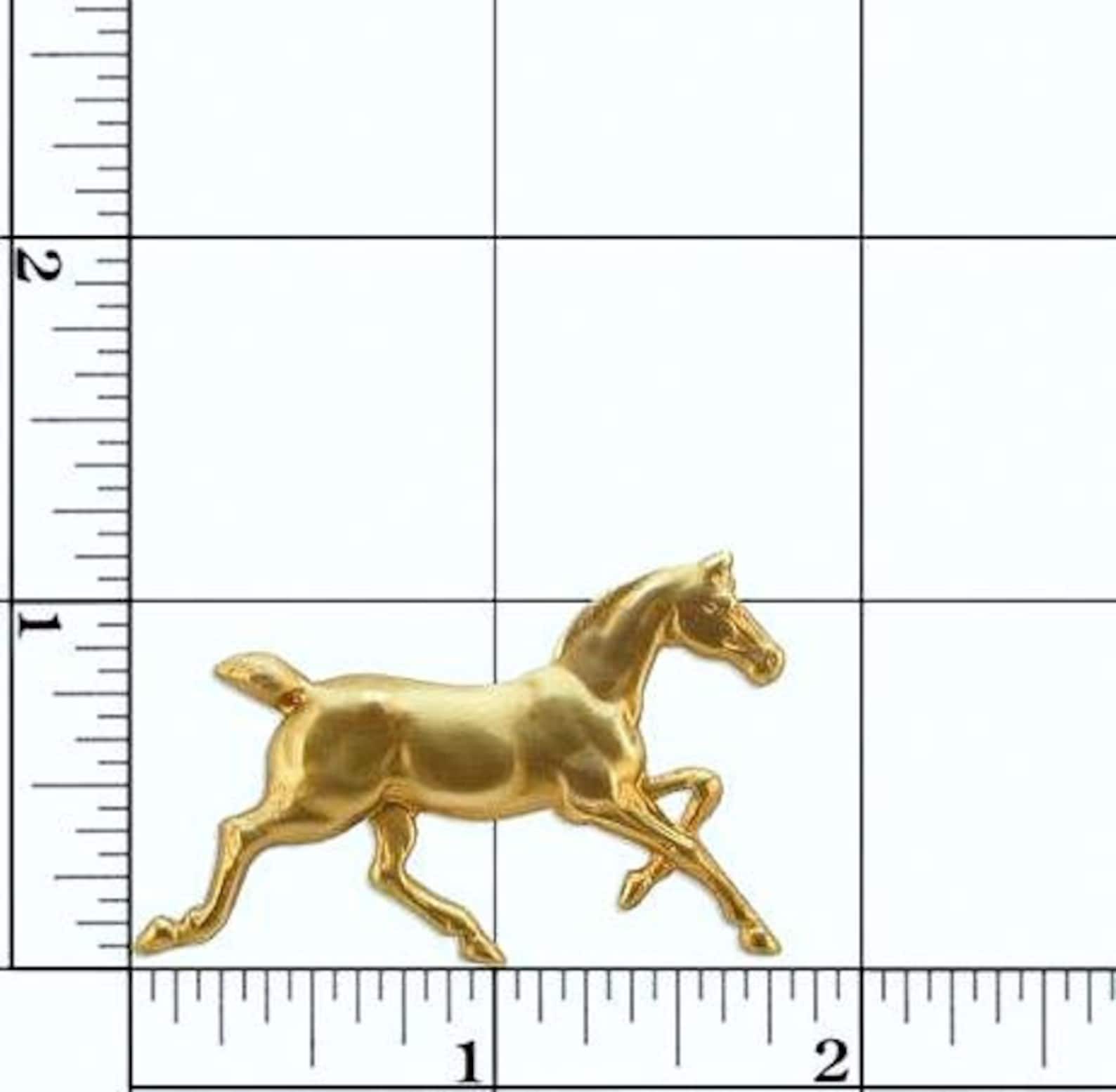 Running Horse Brass Stampings Brass Horse Findings - Etsy