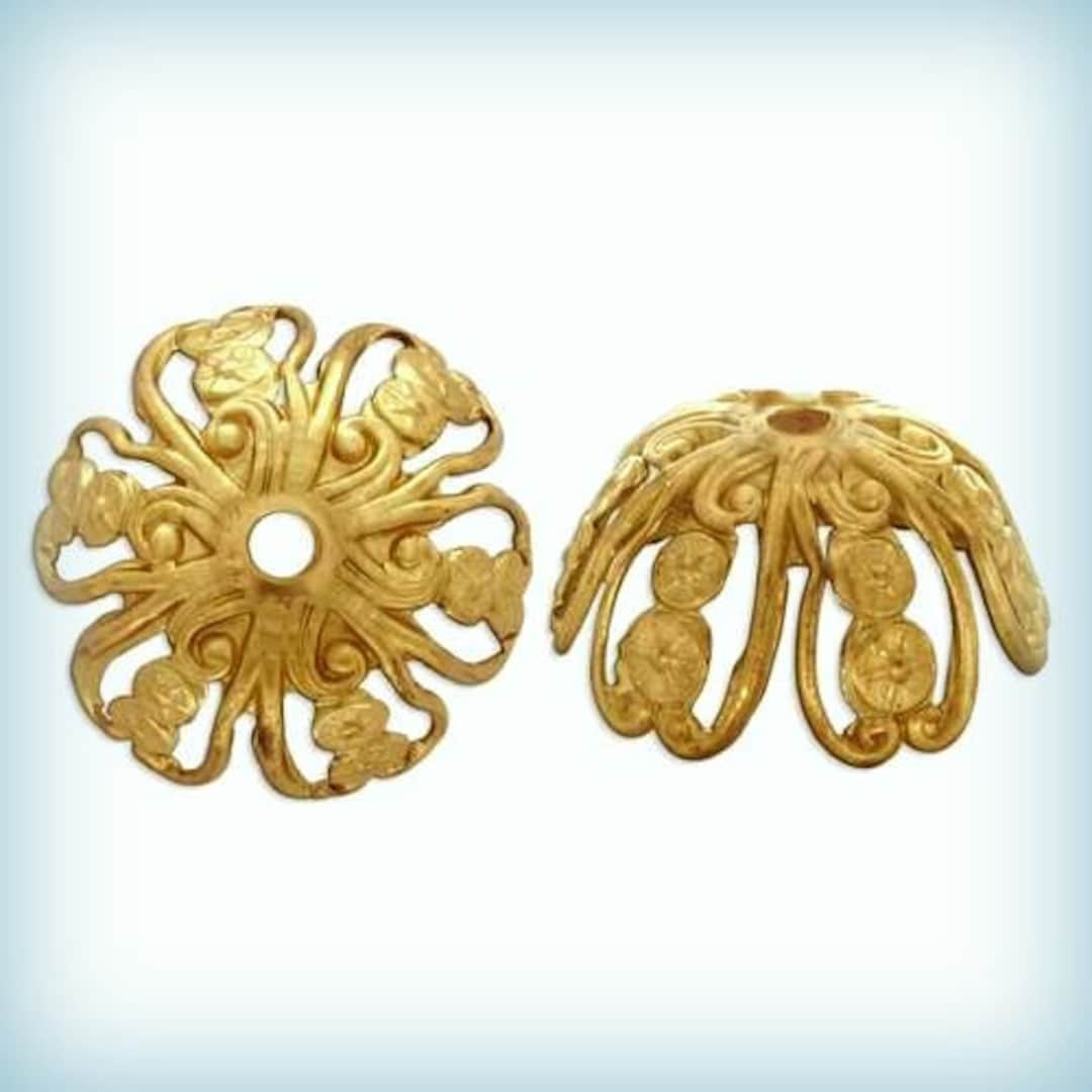 Haskell Filigree Bead Caps High Dome 20mm ( 4 ) USA Made - Etsy