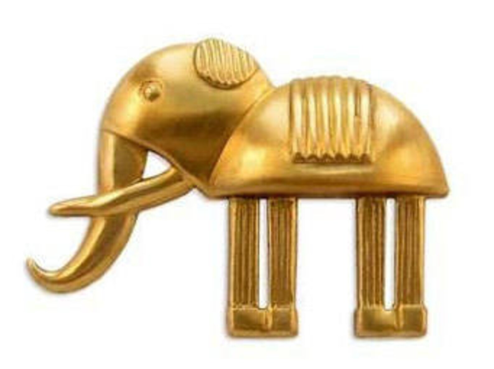 Elephant Brass Stamping Trunk up Elephant Stamping - Etsy